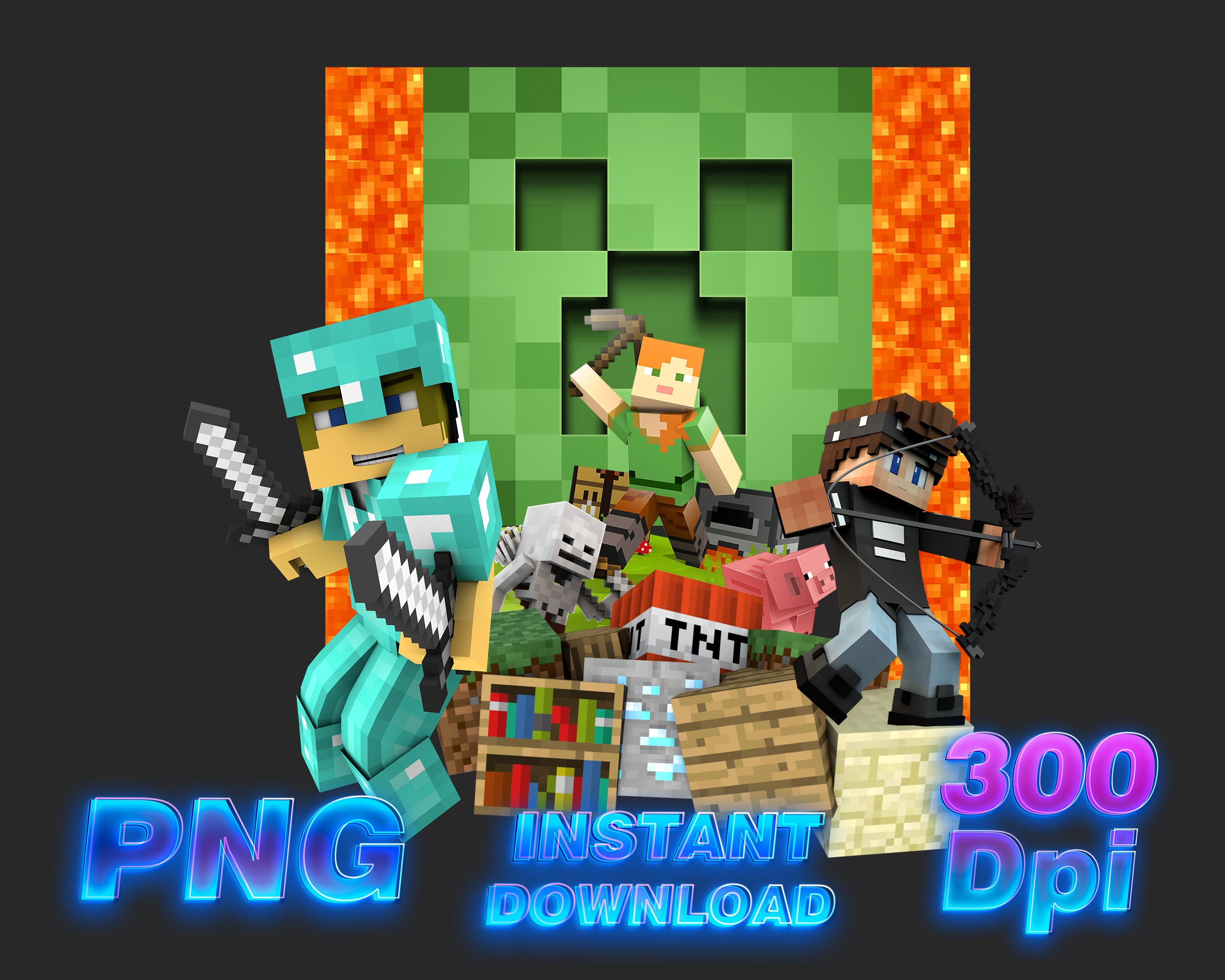 Mine Png, Steve Alex PNG, Mine Clipart, Mine Birthday Png, Minecrafter ...