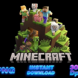 Minecraft Bundle 5 PNG, Minecraft Clipart Png, Minecraft PNG, Tumbler ...