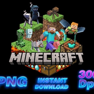 Minecraft Bundle 5 PNG, Minecraft Clipart Png, Minecraft PNG, Tumbler ...