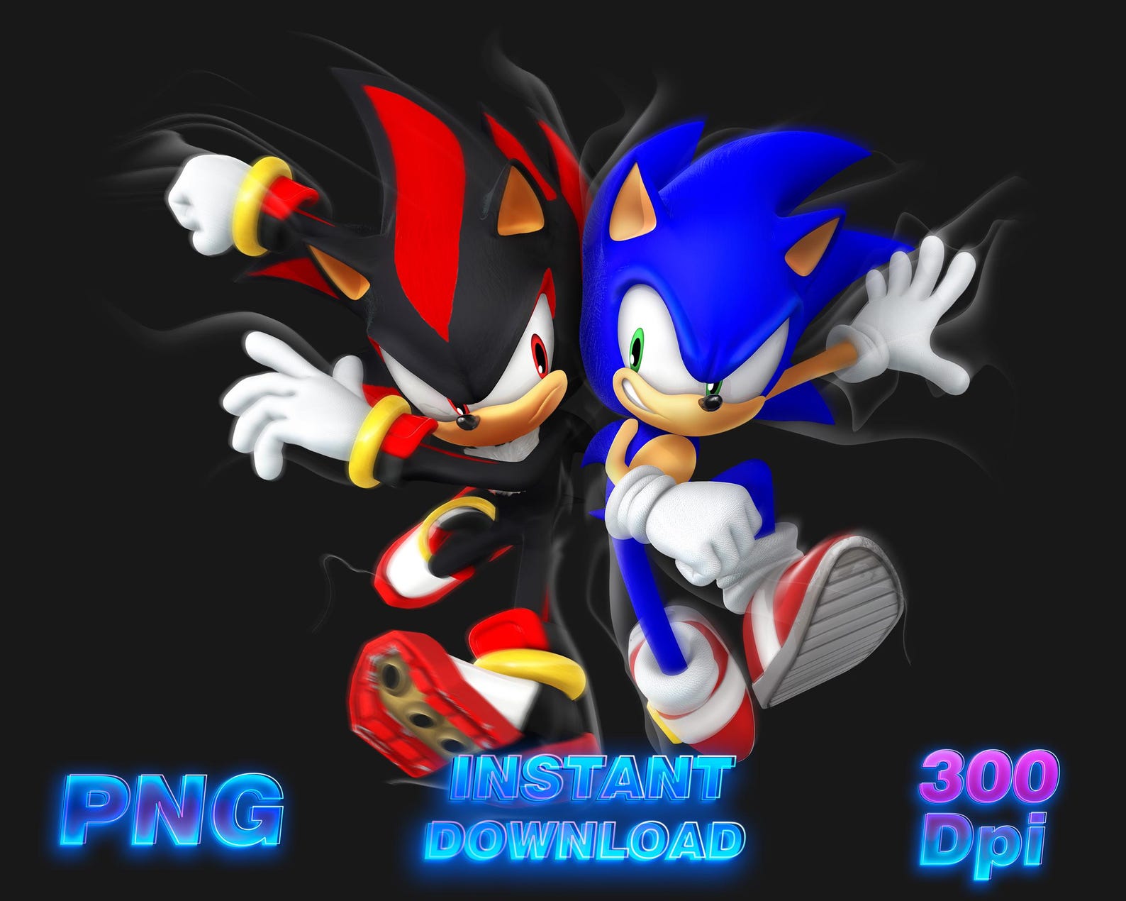 Sonic the Hedgehog PNG Bundle: Cricut, Pin, Sticker, Cake Topper ...