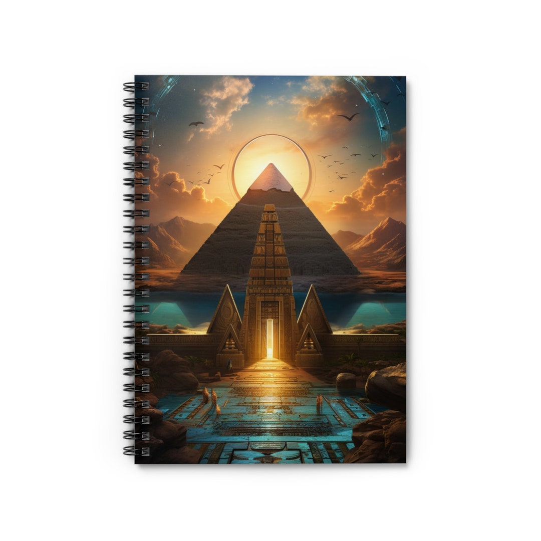 Egypt Pyramid Notebook Sci Fi Inspired Book Egyptian Spiral - Etsy