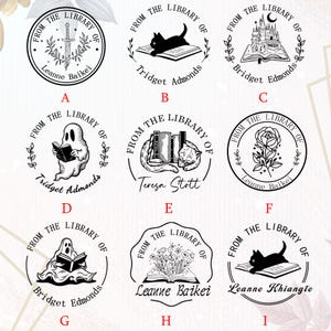 Personalized BOOK Stamp, Custom Library Stamp, From the Library Of ...