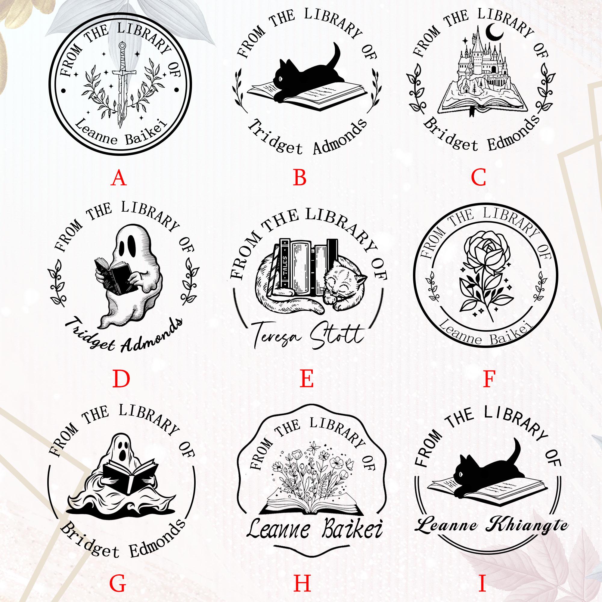 Personalized BOOK Stamp, Custom Library Stamp, From the Library Of ...