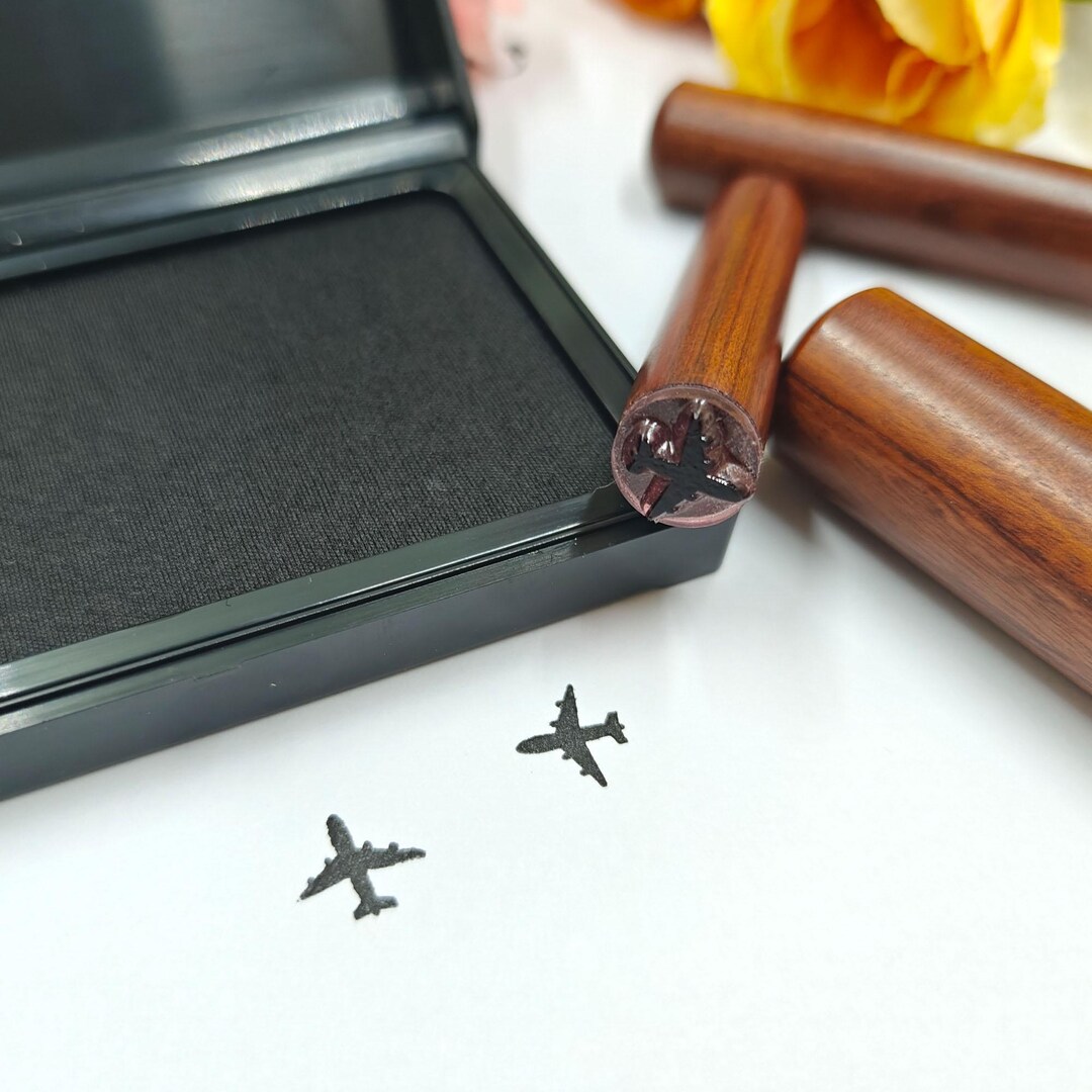 Mini Stamp Airplane, Wood Mini Stamp, Journal Stamp, Calendar Planner ...