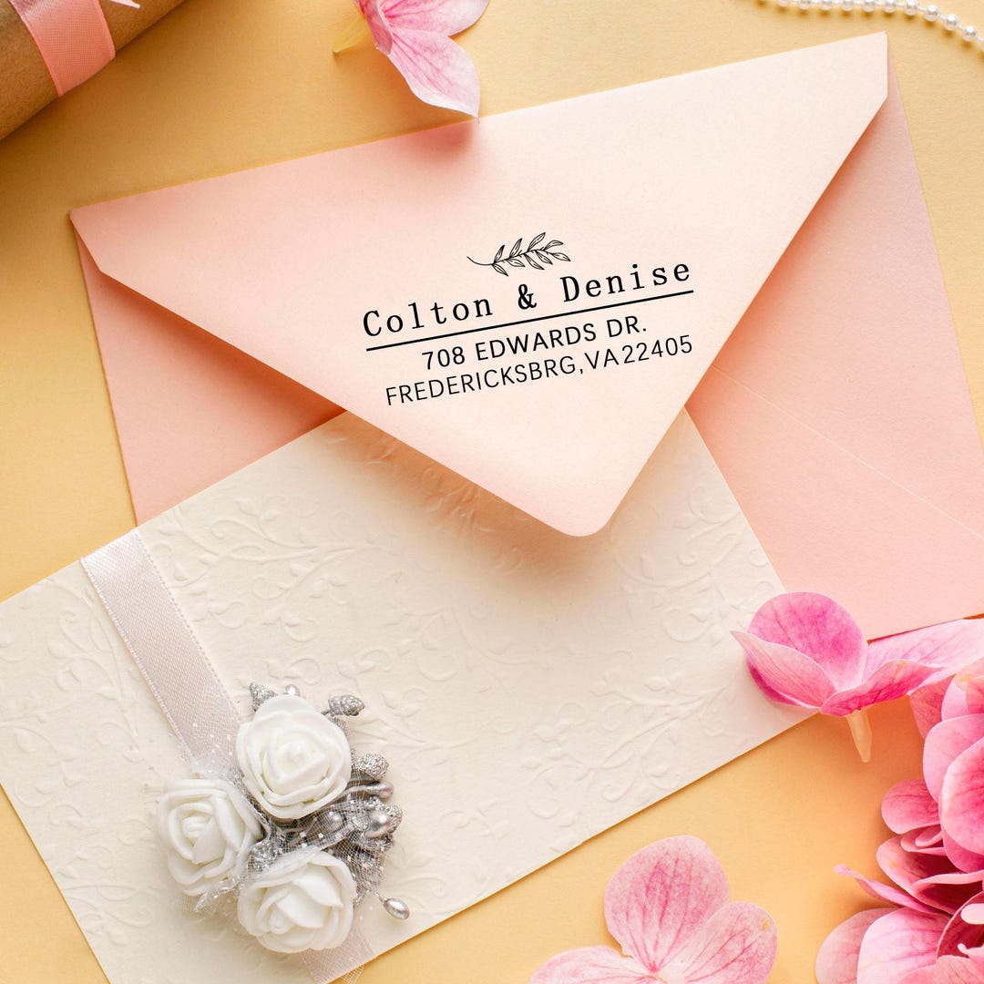 Personalized Return Address Stamp, Self Inking Address Stamp, Wood ...