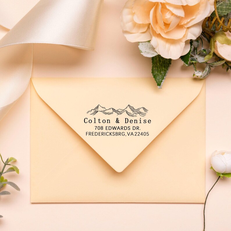 Personalized Return Address Stamp, Self Inking Address Stamp, Wood ...