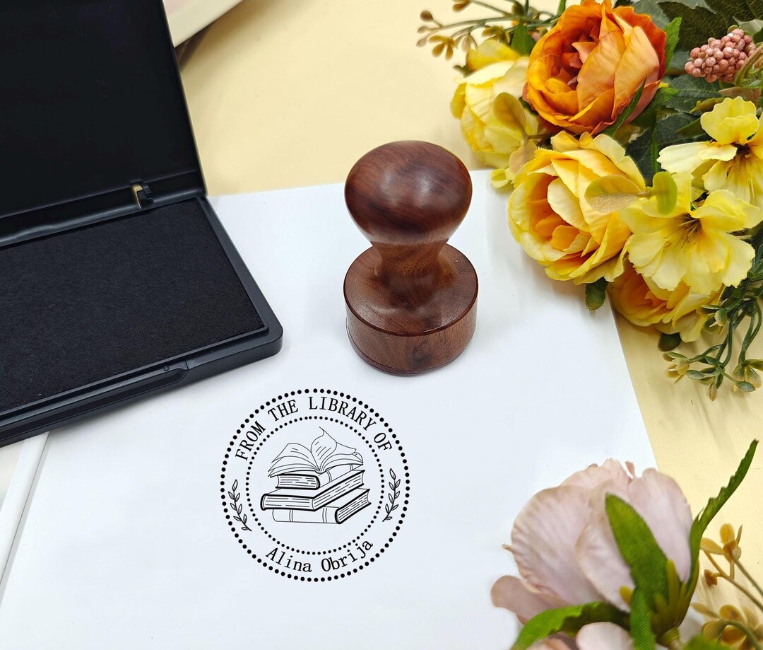 Personalized Book Stamp, Library Stamp, Self Inking Library Stamp, From ...