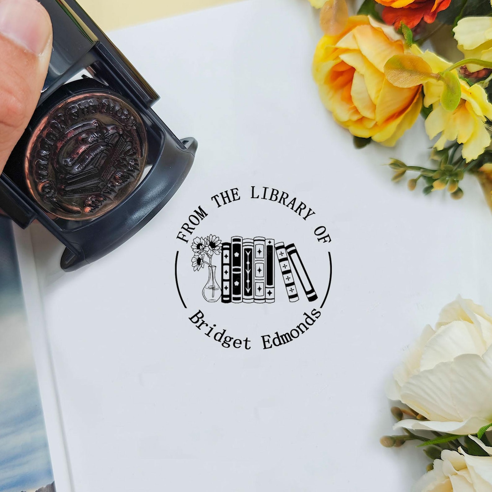 From the Library of Stamp, Library Stamp, Personalized Book Stamp ...