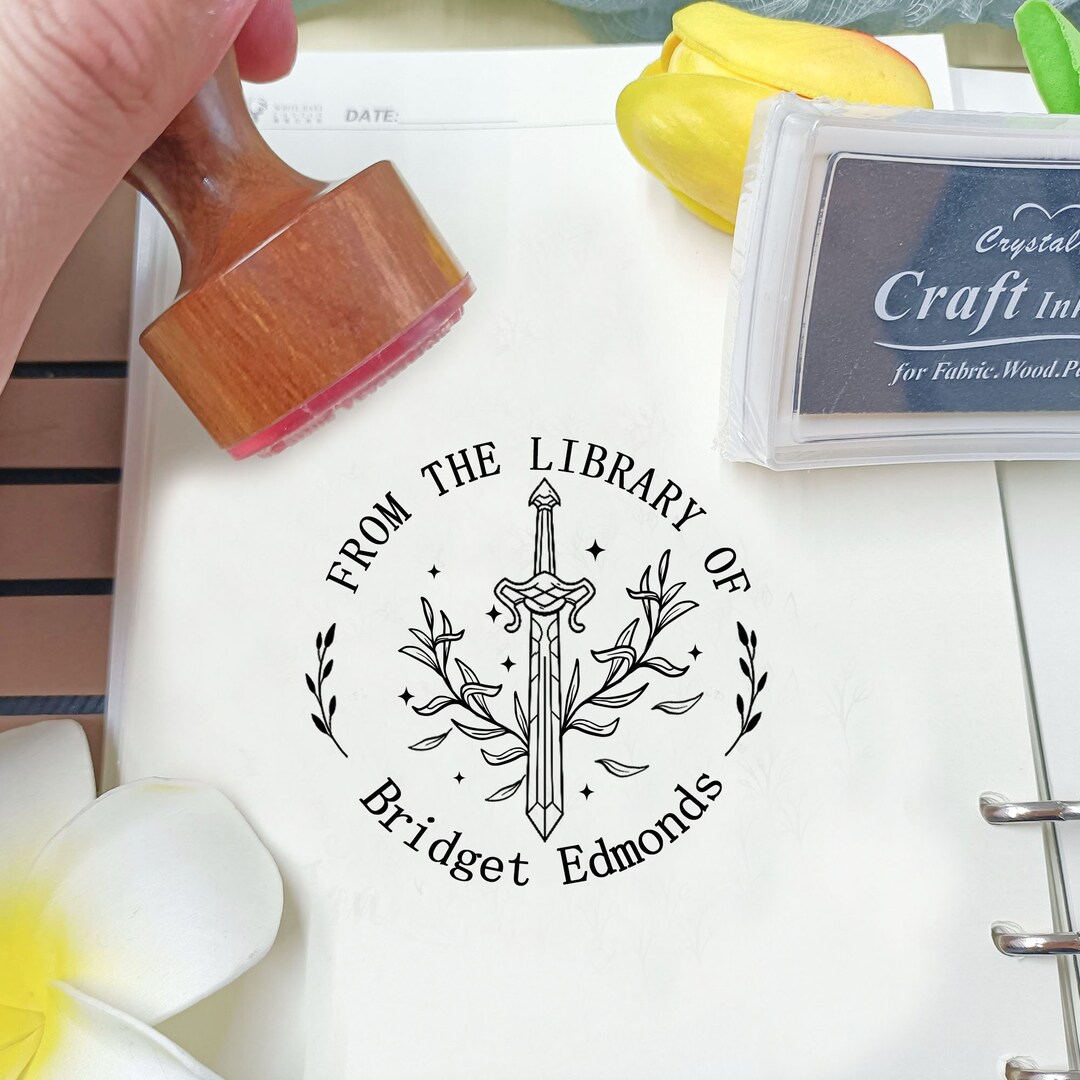 Personalized Book Stamp,custom Library Stamp,from the Library Of,custom ...