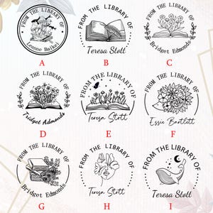 Personalized BOOK Stamp, Custom Library Stamp, From the Library Of ...