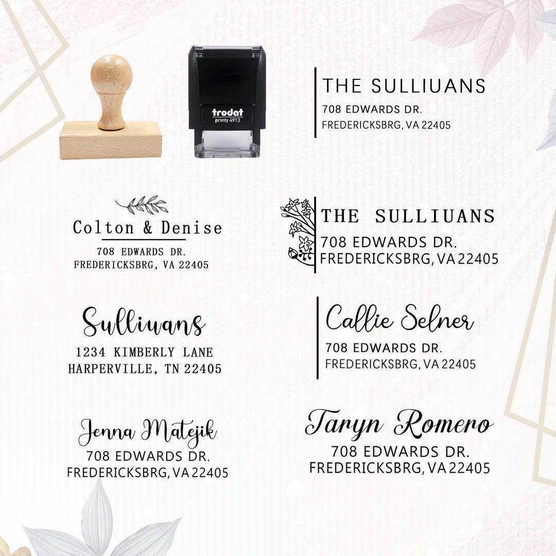 Personalized Return Address Stamp, Custom Address Stamp, Business Stamp ...