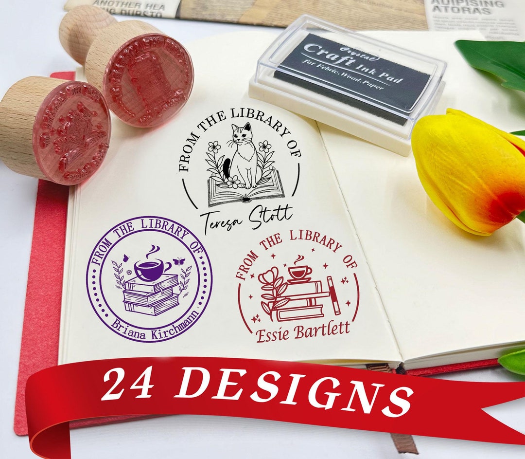 Personalized Book Stamp,custom Library Stamp,from the Library Of,custom ...