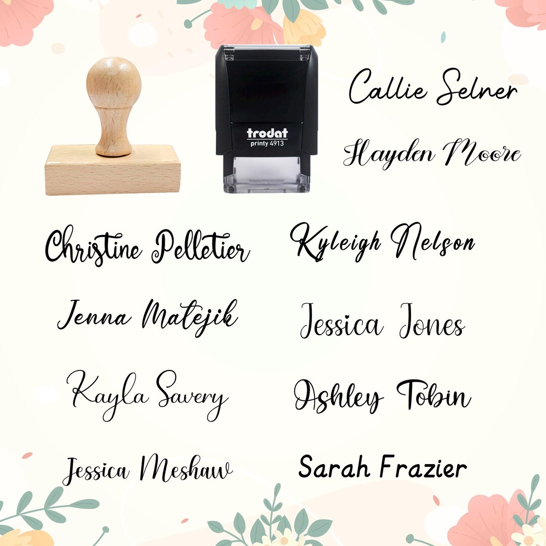 Personalised Signature Stamp, Name Stamp, Self Inking Signature Stamp ...