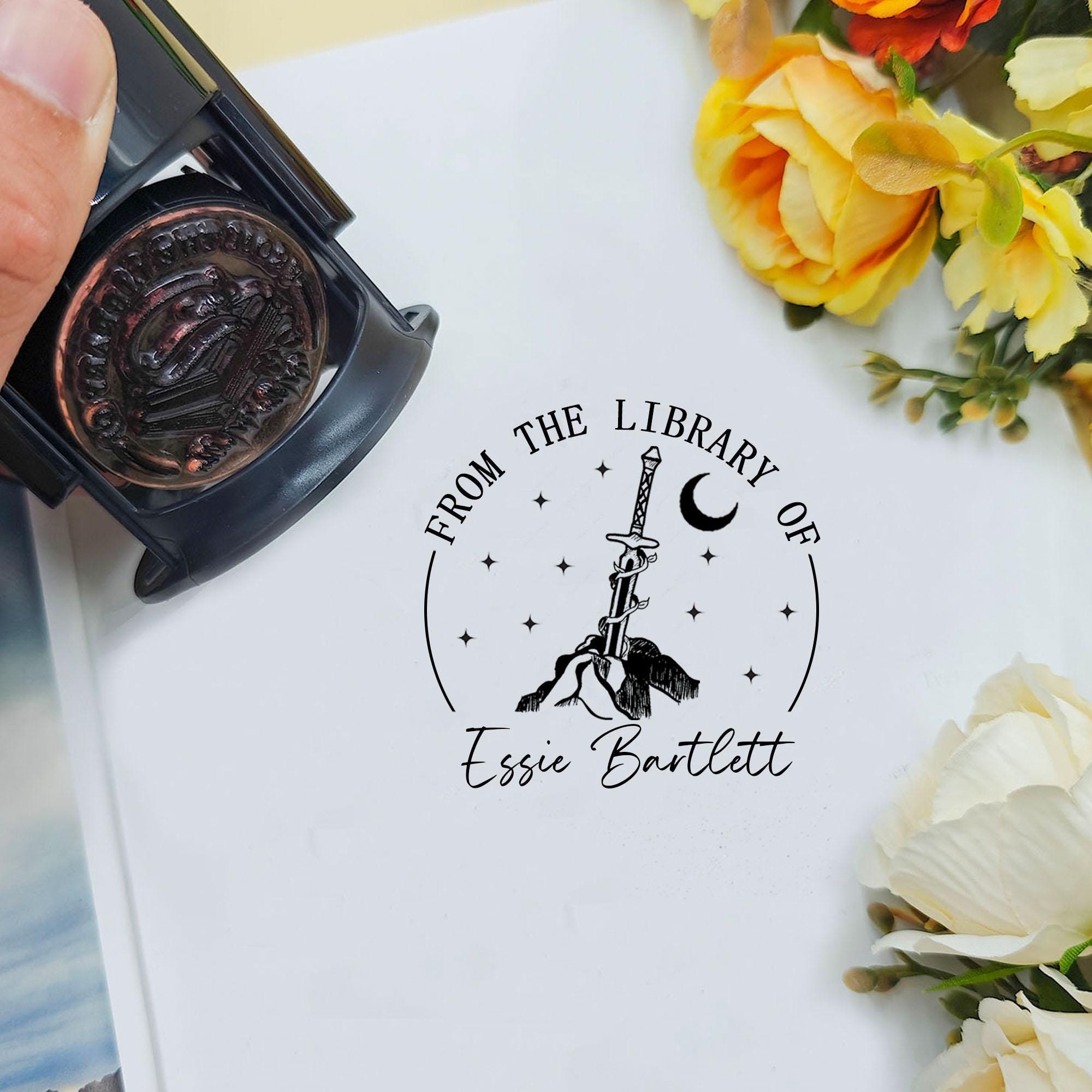Personalized Book Stamp, Custom Library Stamp, From the Library Of ...