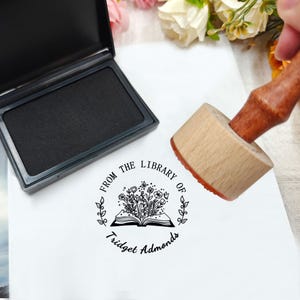 Personalized BOOK Stamp, Custom Library Stamp, From the Library Of ...
