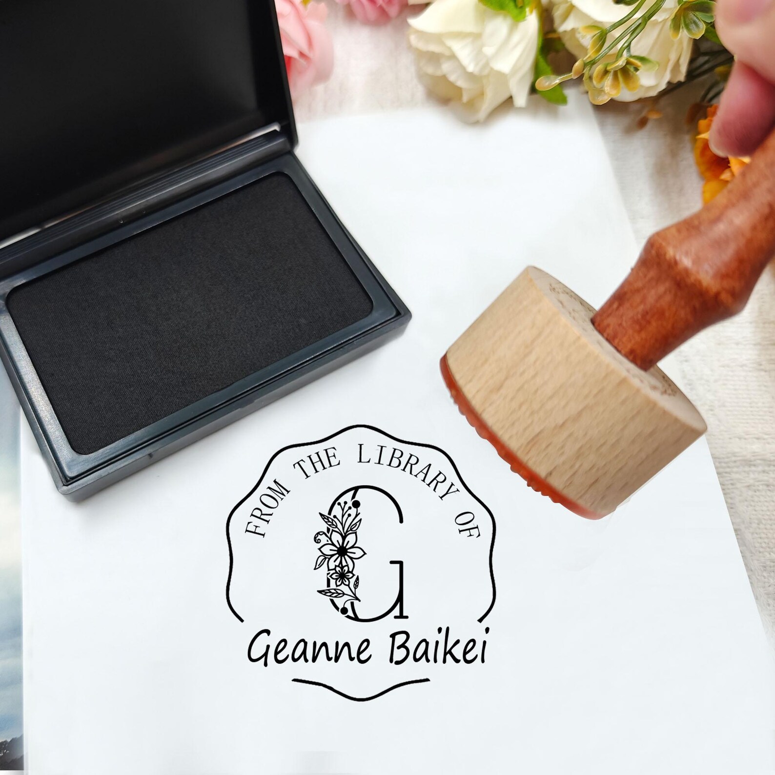 BOOK STAMP, Personalized Book Stamp, Self Inking Stamp, Little Library ...