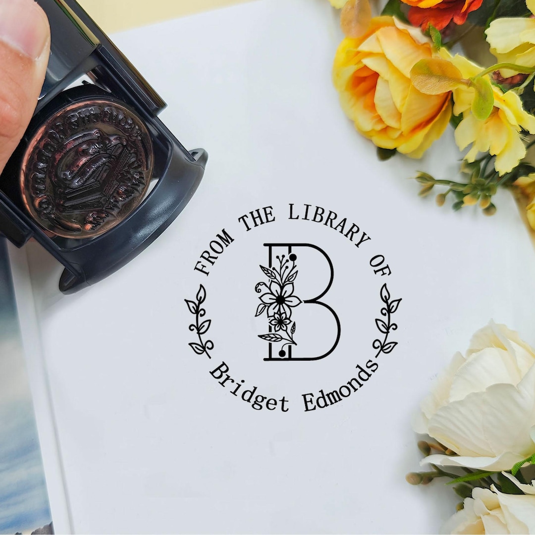 BOOK STAMP, Personalized Book Stamp, Self Inking Stamp, Little Library ...