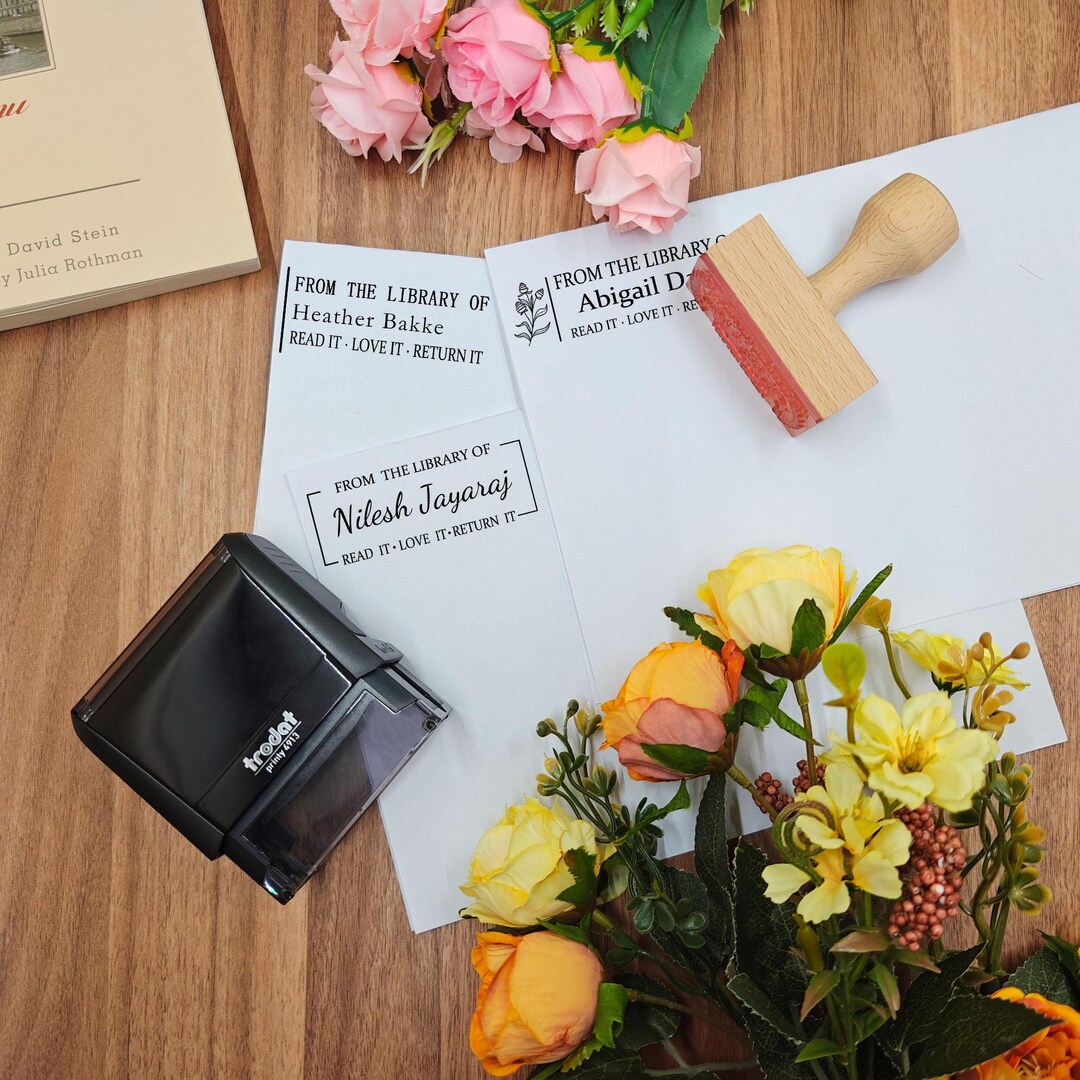 From the Library of Stamp, Library Stamp, Personalized Book Stamp ...