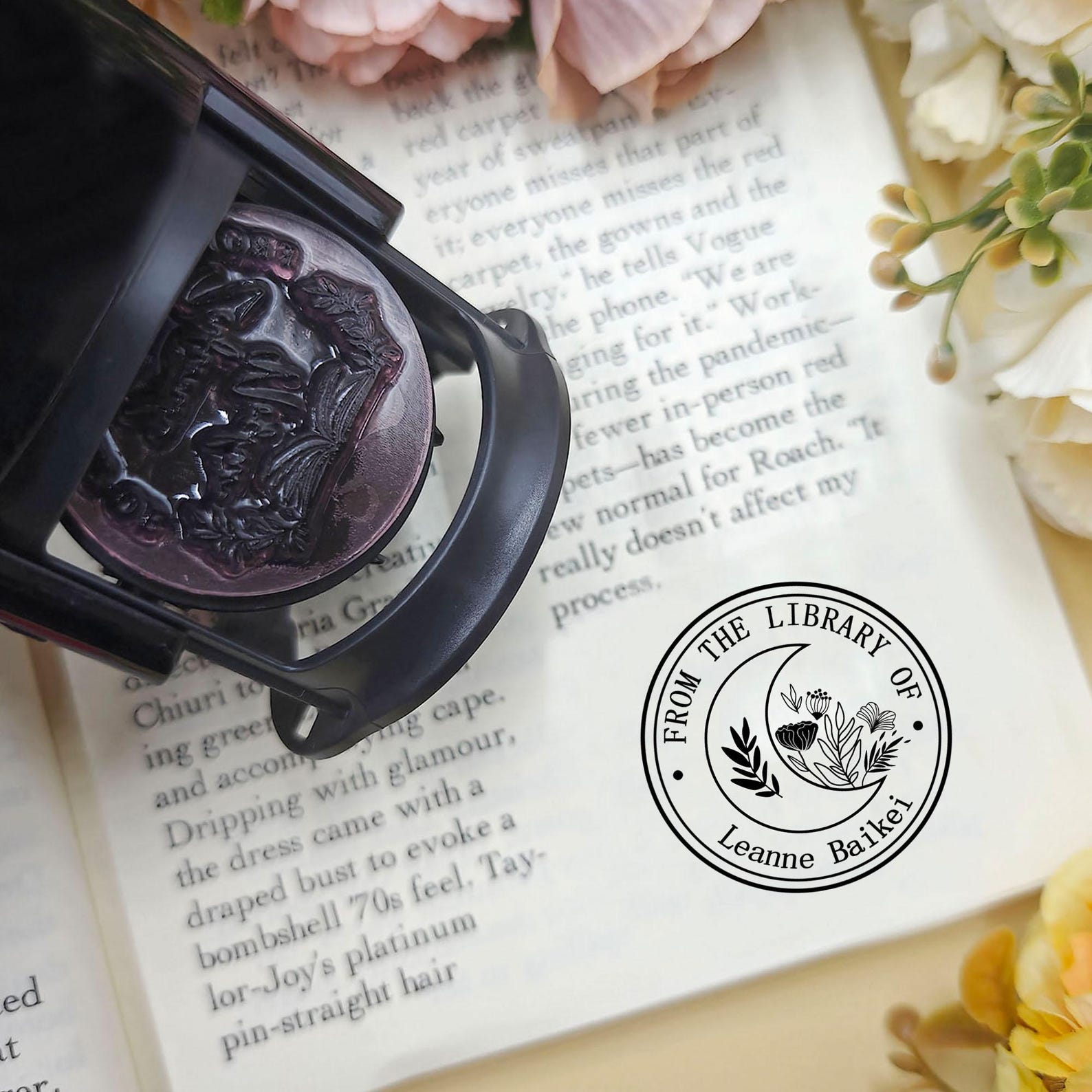 From the Library of Stamp, Library Stamp , Personalized Book Stamp ...