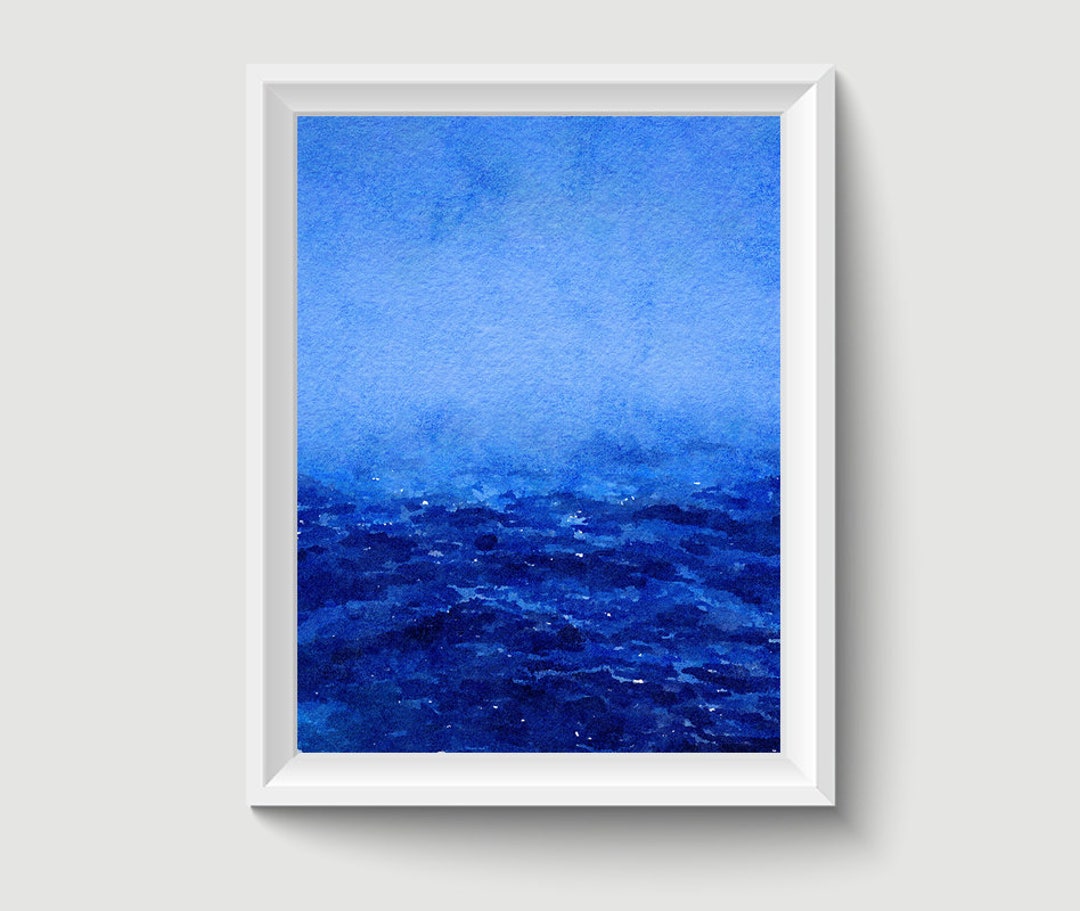 Abstract Sea Beach Drawing Painting Printable Print - Etsy