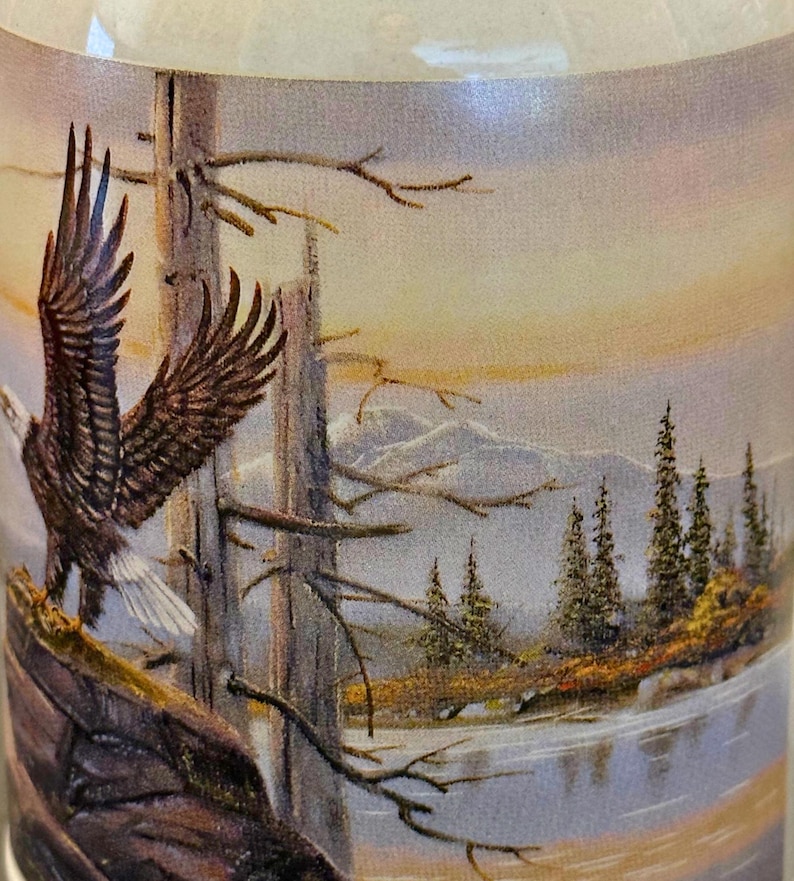 Vintage DOMEX German Beer Stein | Bald Eagle Scene | Pewter Lid - Etsy