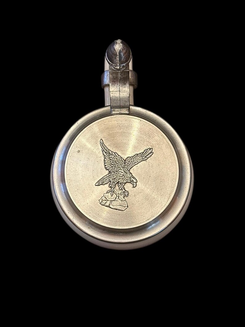 Vintage DOMEX German Beer Stein | Bald Eagle Scene | Pewter Lid - Etsy