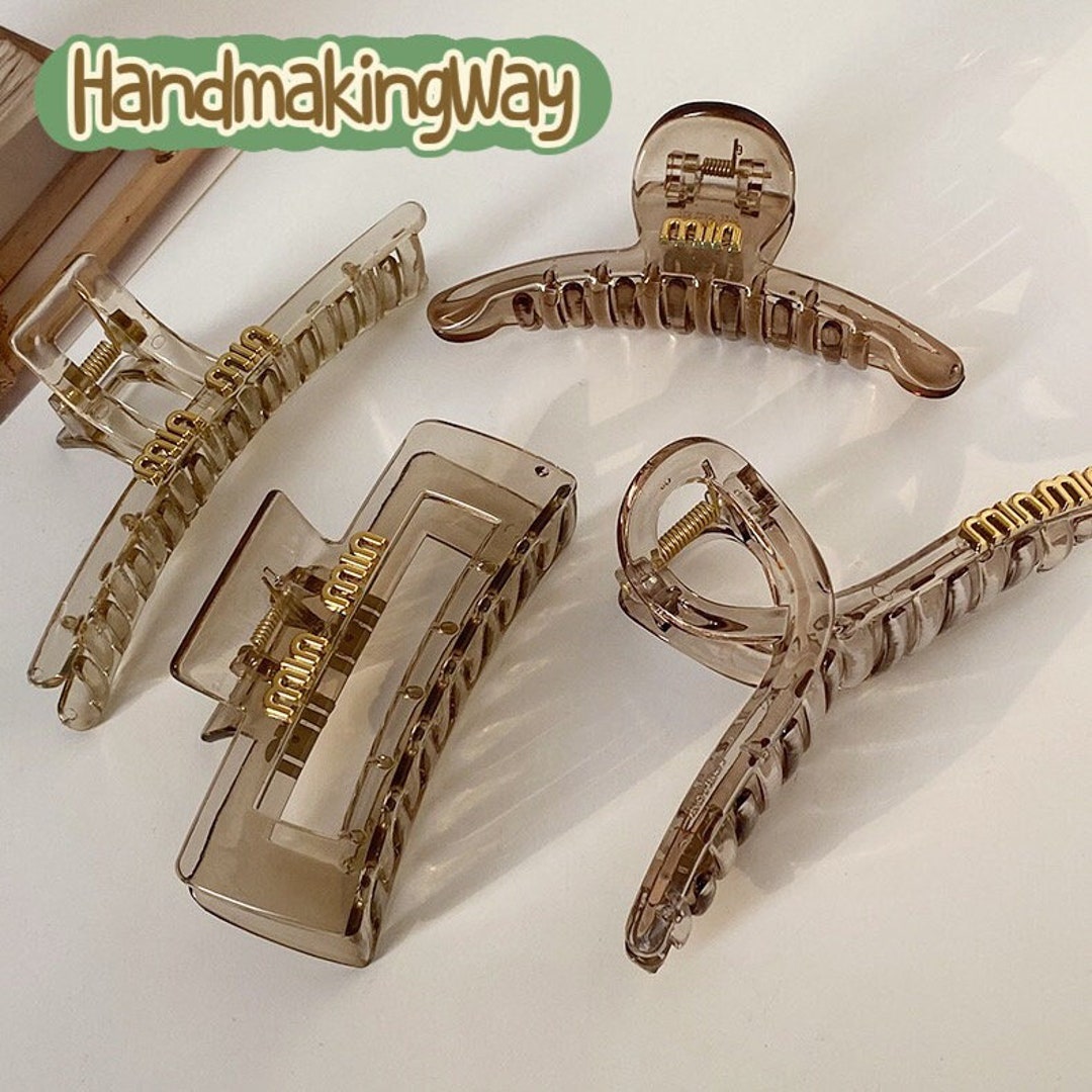 Clear Hair Claw, Rectangle Hair Claw, Acetate Hair Clip, Hair ...