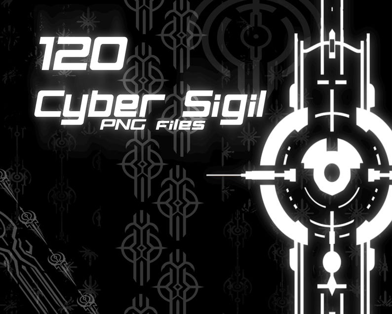 Cyber Sigil PNG Instant Download | Futuristic Cyber Sigilism Mystic ...
