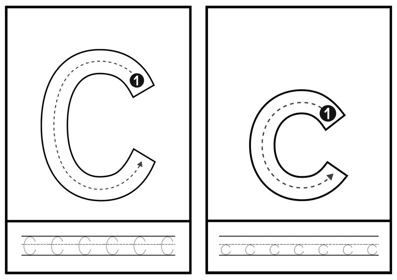Traceable Alphabet Cards Etsy traceable-alphabet-cards-etsy