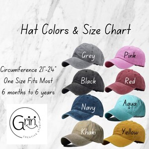 Hand Embroidered Floral Custom Hat - Kids & Toddlers - Etsy