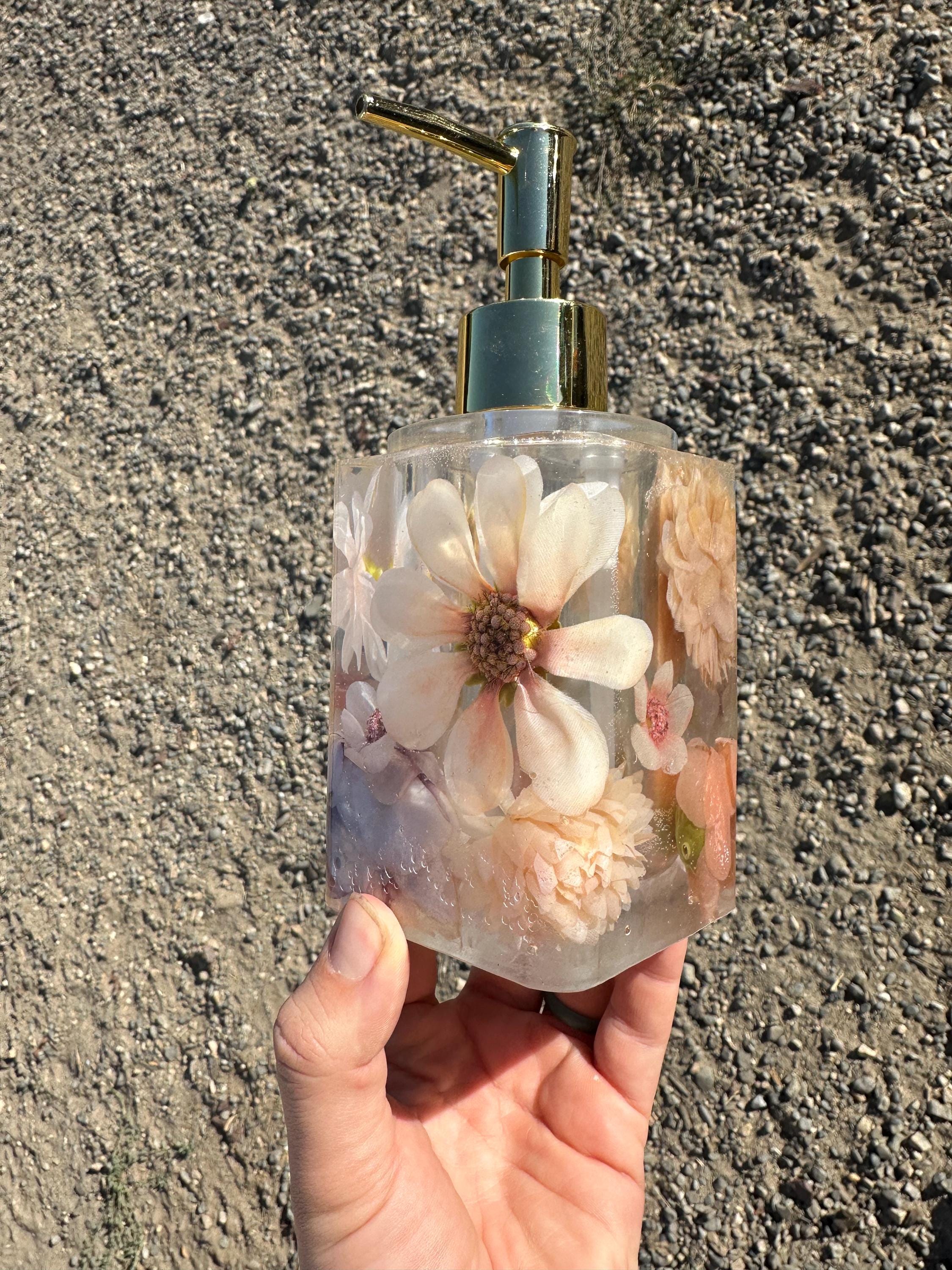 Handmade Flower Soap Dispenser - Etsy