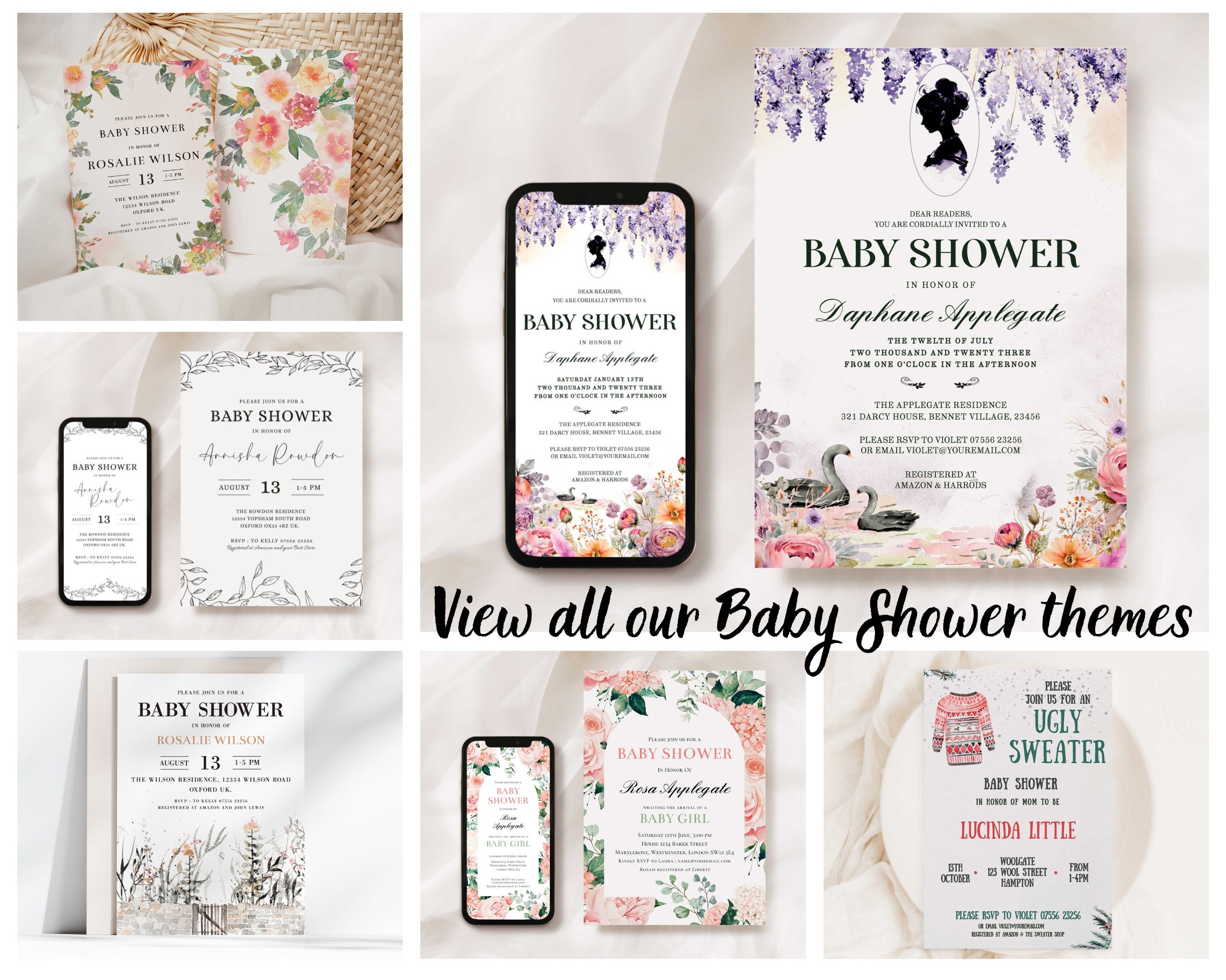 Wildflower Baby Shower Welcome Sign, Editable Spring Entry Sign, Large ...