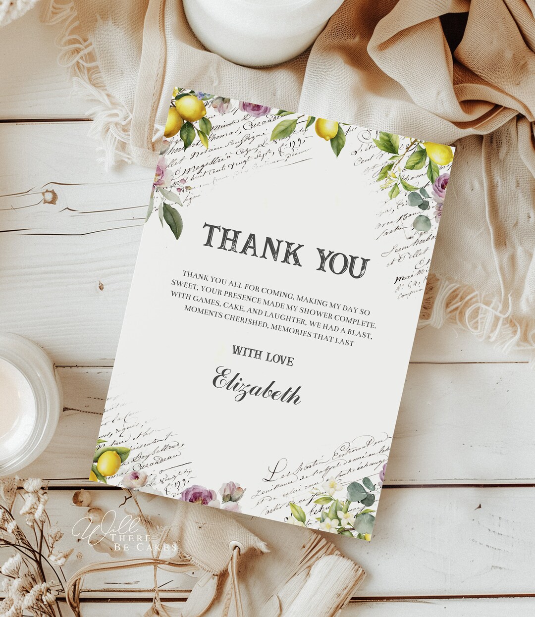 Message From the Bump Lemon Baby Shower Sign, Thank You Lemon Theme ...