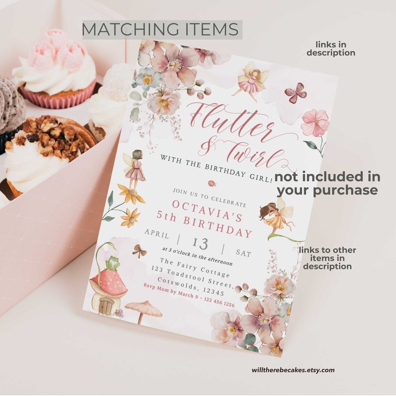 FAIRY FOOD Birthday Party Food Sign Printable, Food and Treats Table ...