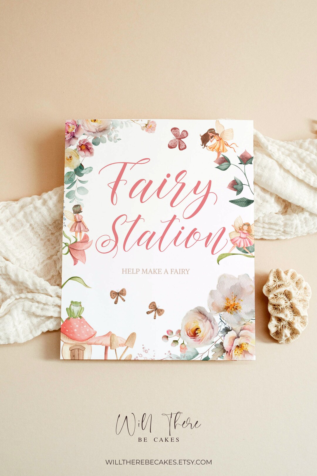 Fairy Game Party Station Sign, Birthday Activities Printable, Party ...