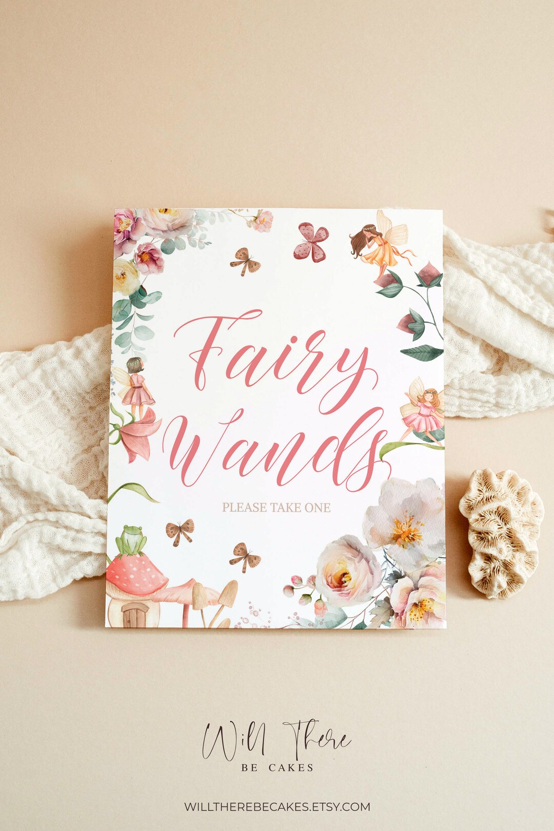 Wands for Fairy Birthday Games Party Sign Printable Enchanted Forest ...