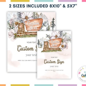 Custom National Park Baby Shower Sign, Editable Party Sign, Printable ...