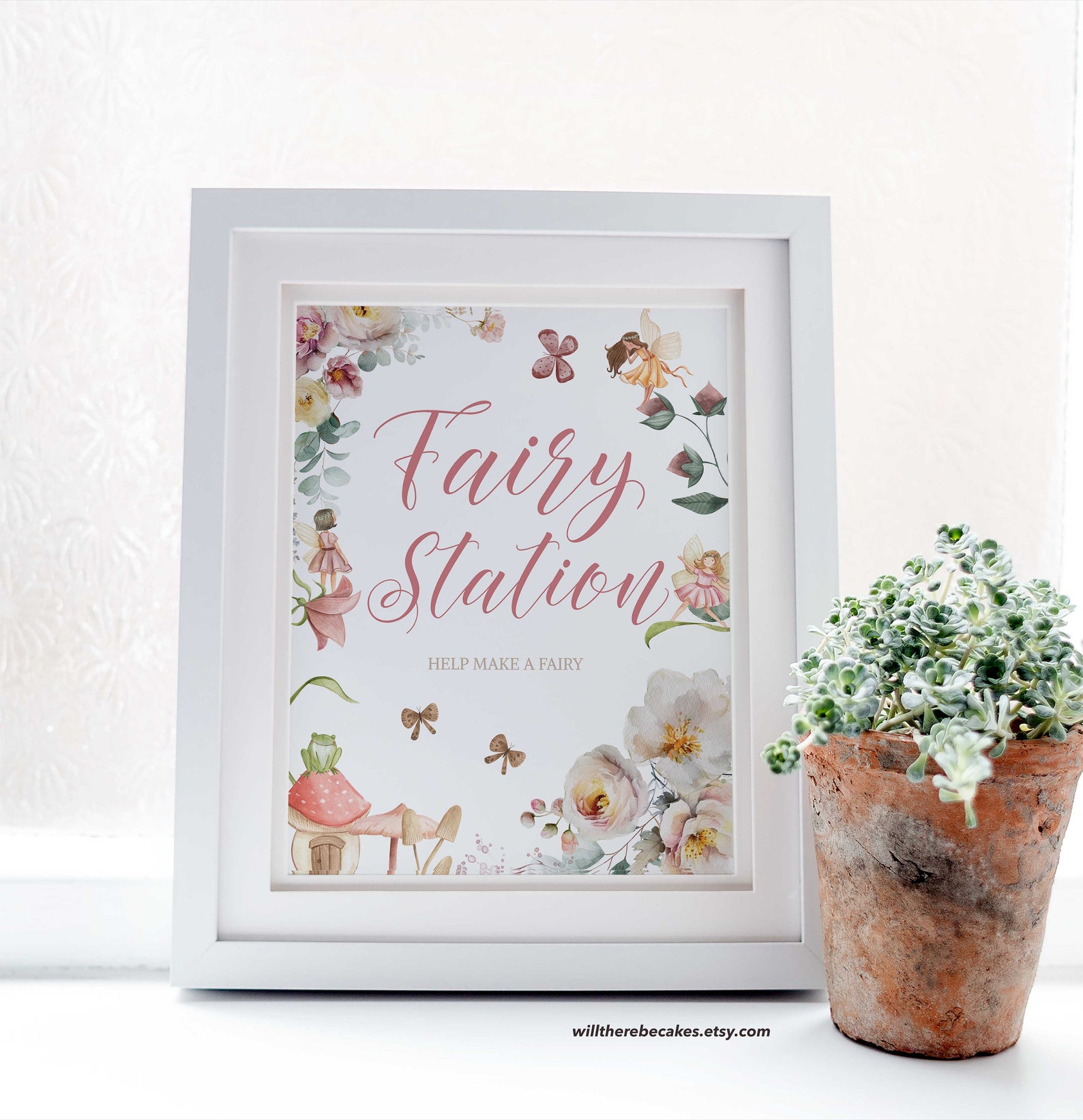 Fairy Game Party Station Sign, Birthday Activities Printable, Party ...