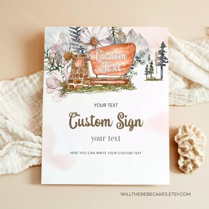 Custom National Park Baby Shower Sign, Editable Party Sign, Printable ...