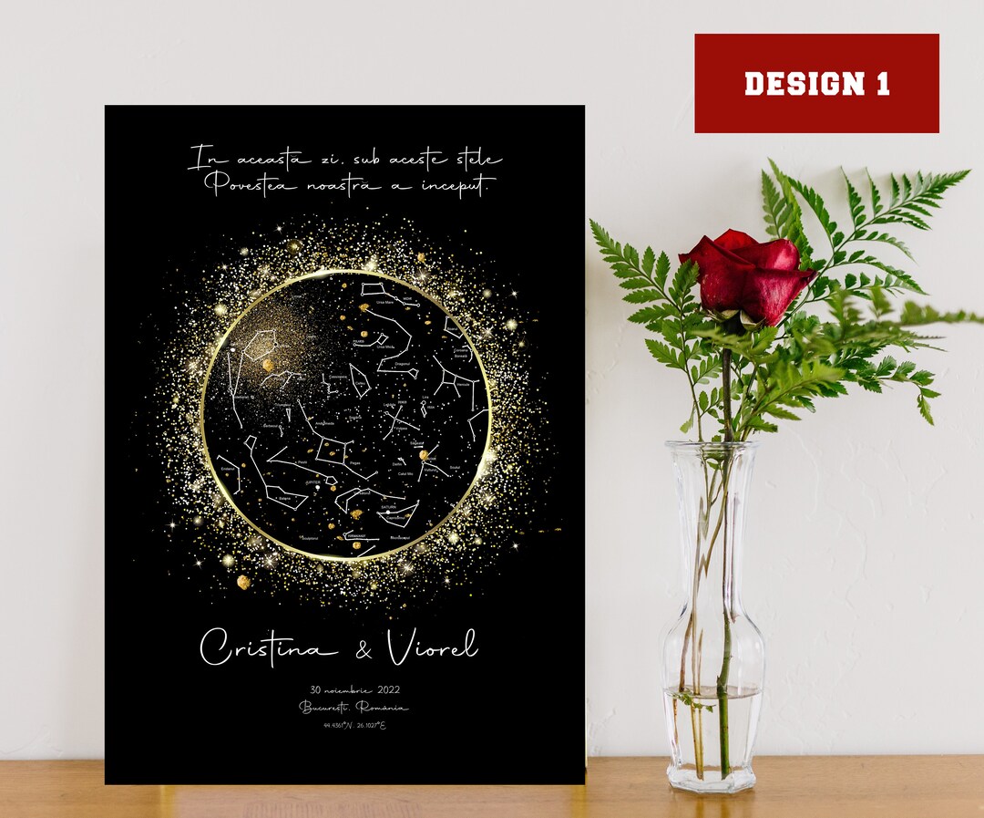 Star Map Custom Digital Download Couple Anniversary - Etsy