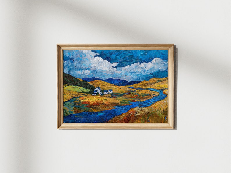 Scottish Highland Hues in Expressionist Blue | Oil Painting ...