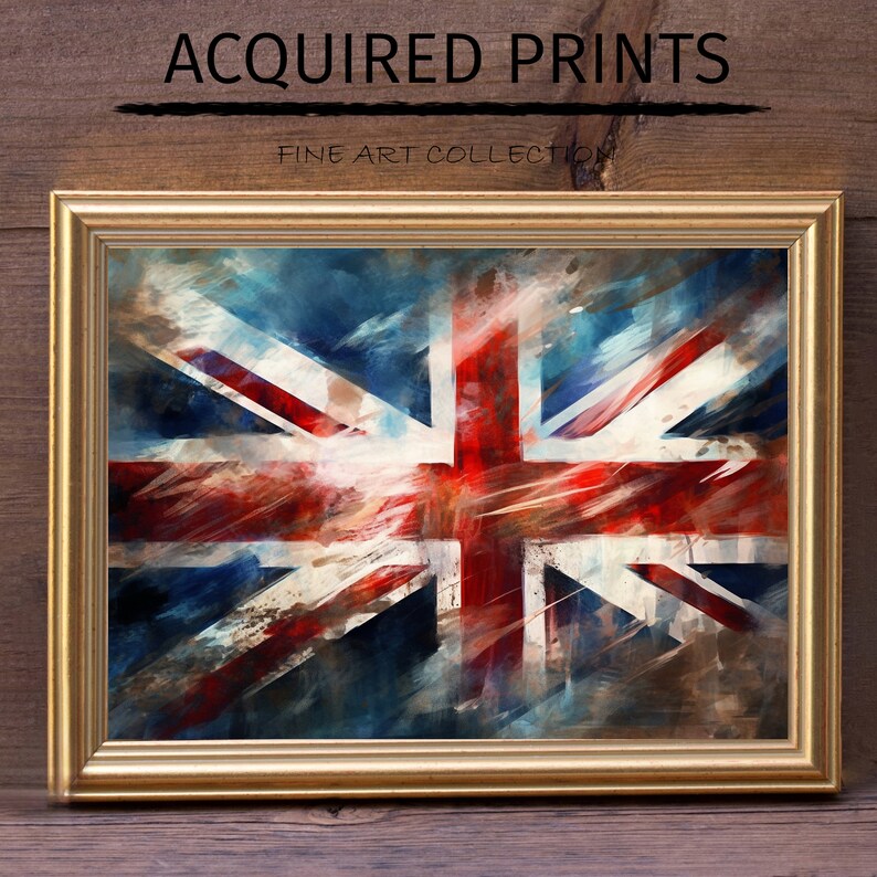 Union Jack Art Print: Expressionist British Flag Painting (digital ...