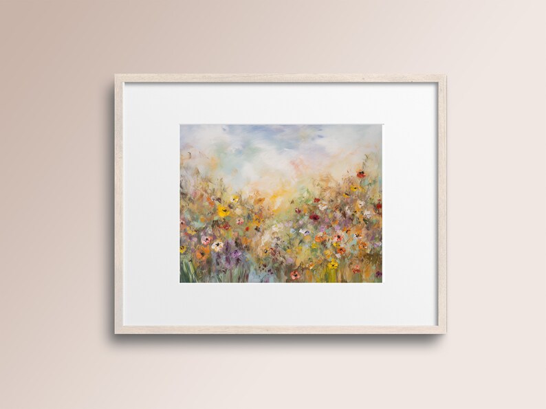 Vintage Wildflowers in Spring | Oil Painting | Printable Digital Art ...