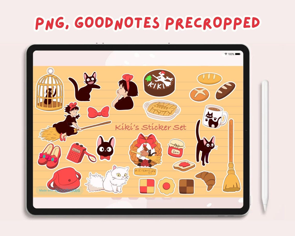 Kiki's Delivery Service Sticker Set | Studio Ghibli Stickers | Kawaii ...