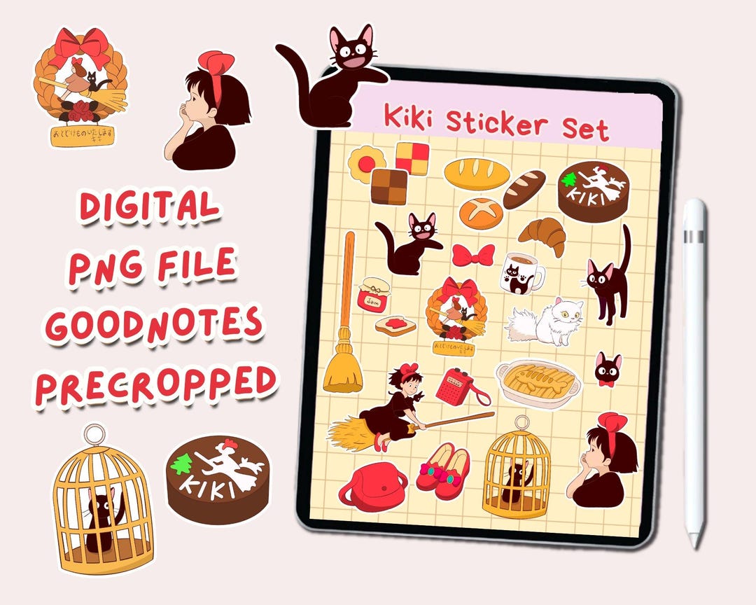 Kiki's Delivery Service Sticker Set | Studio Ghibli Stickers | Kawaii ...