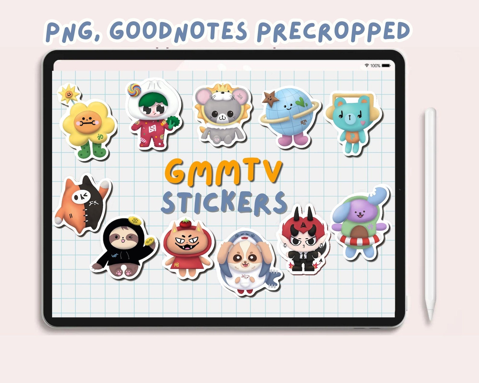 GMMTV Thai BL Series Stickers: Mascot Designs (digital Download, PNG ...