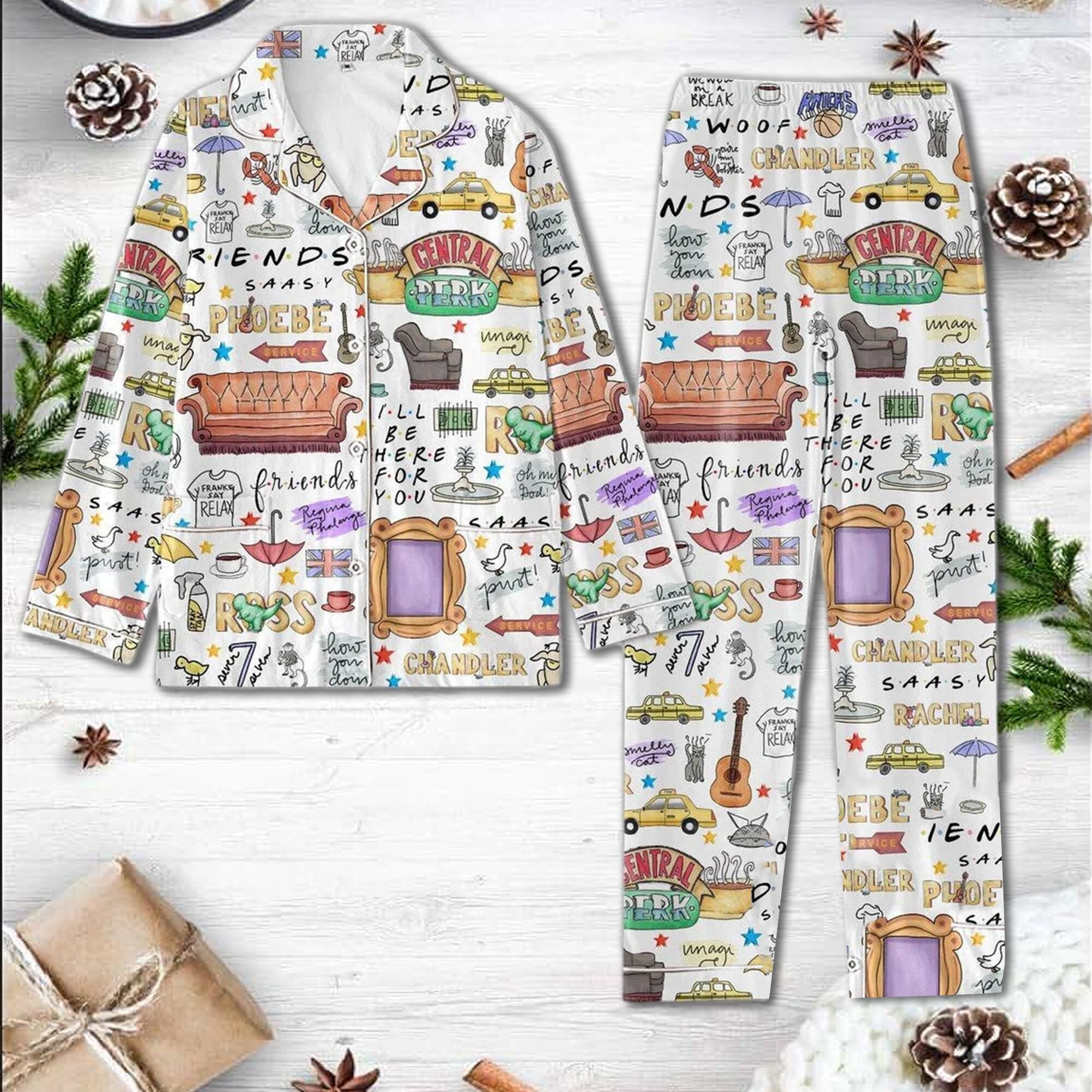 Friends Movie Pajamas Set, Friends Thick Pajamas, Friends Movie Pyjamas ...