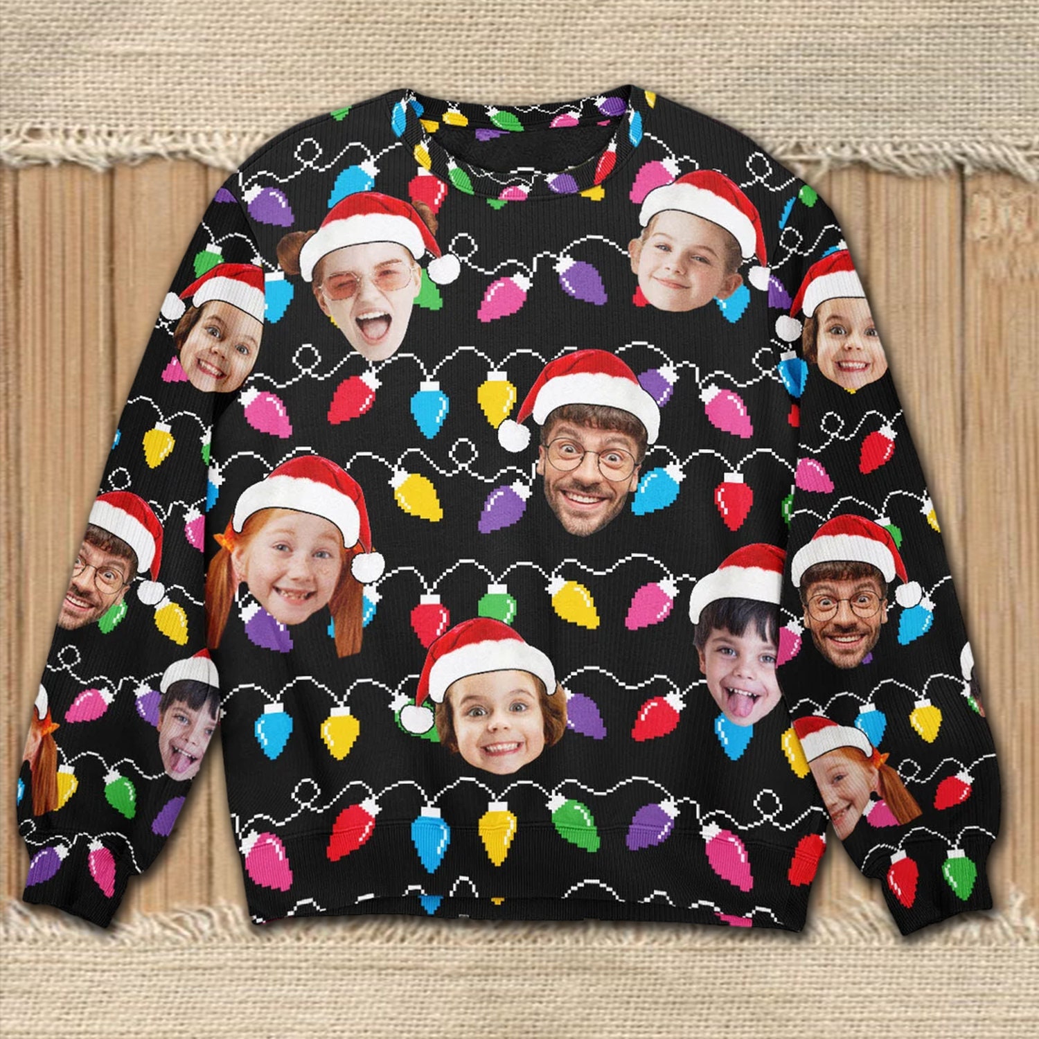 Personalized Family Photo Ugly Sweater, Custom Face Christmas Family ...