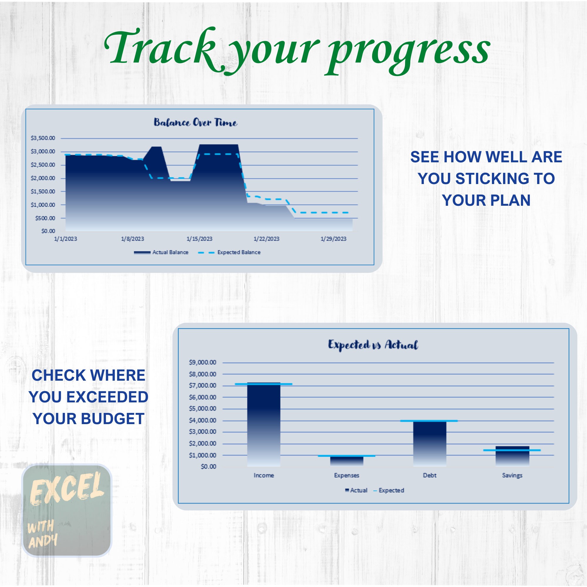 Monthly Budget Planner Expense Tracker Finance Tracker Financial ...