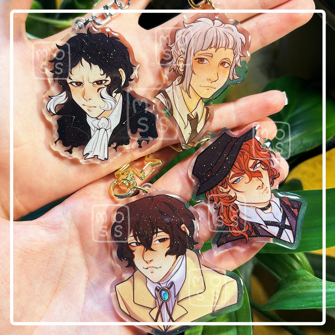 Bungo Stray Dogs Keychains, BSD Dazai Osamu, Chuuya Nakahara, Atsushi ...
